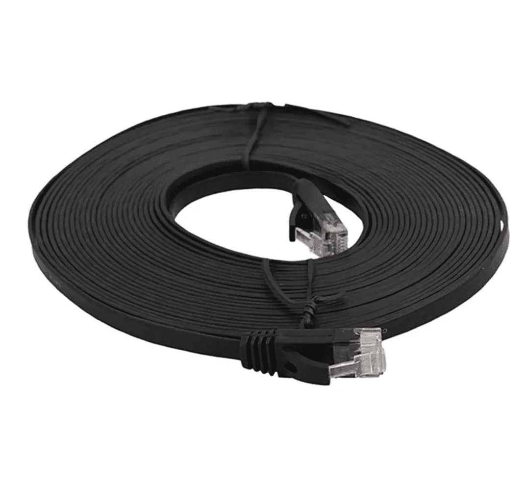 Cable Red Plano Categoria 6 Cat6 Rj45 Utp Ethernet 15 Metros negro ...