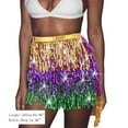 Boho Fringe Skirt Sequin Tassel Belly Dance Scarf Rave Party Skirts