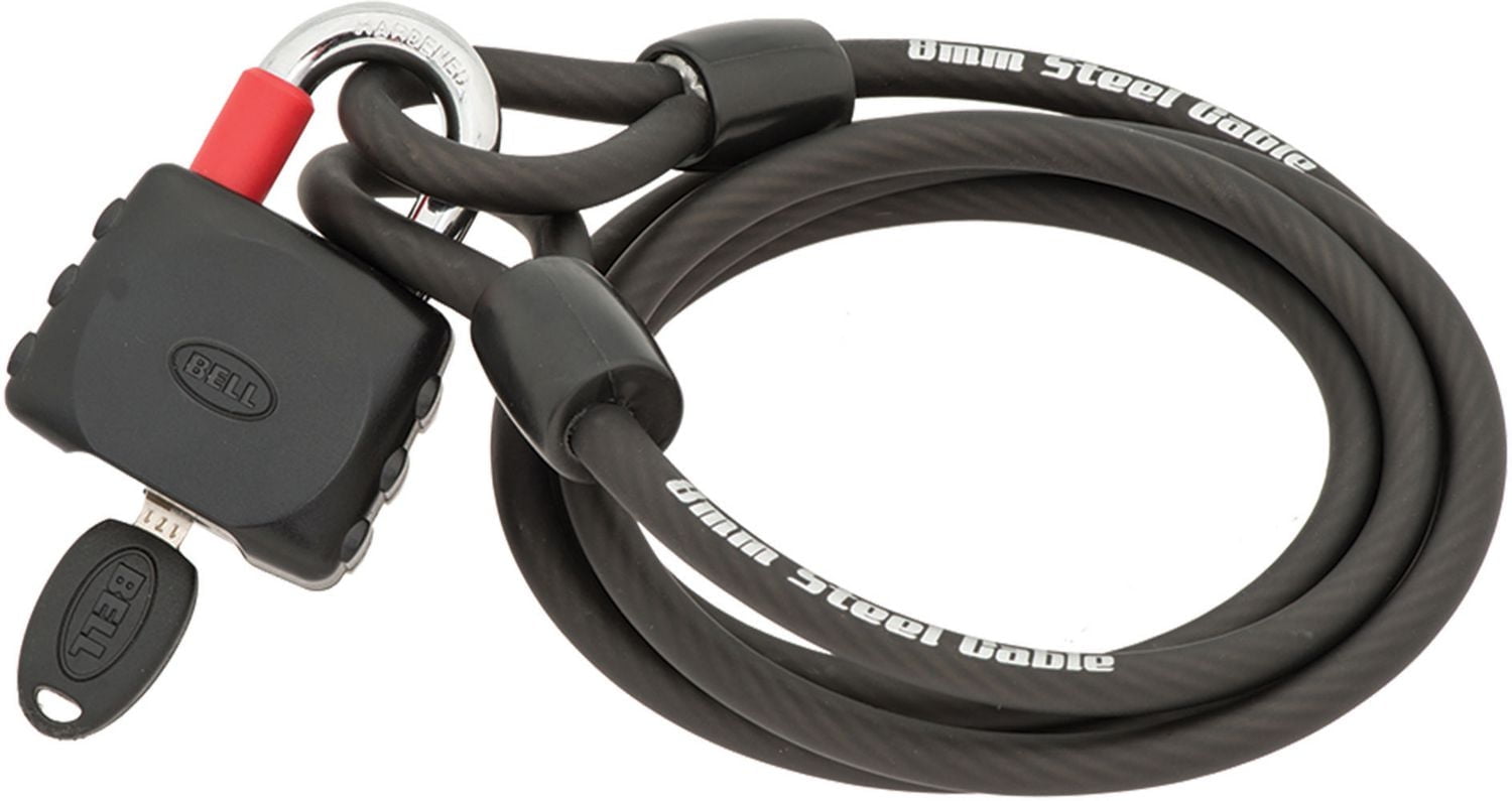 Bell Sports Armory 200 Key Cable Lock, Key padlock, 2 keys included ...