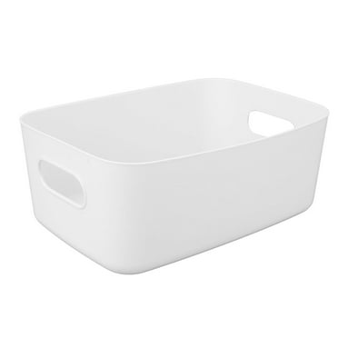 Simplify 2-Tone Decorative Small Plastic Storage Basket in Black ...