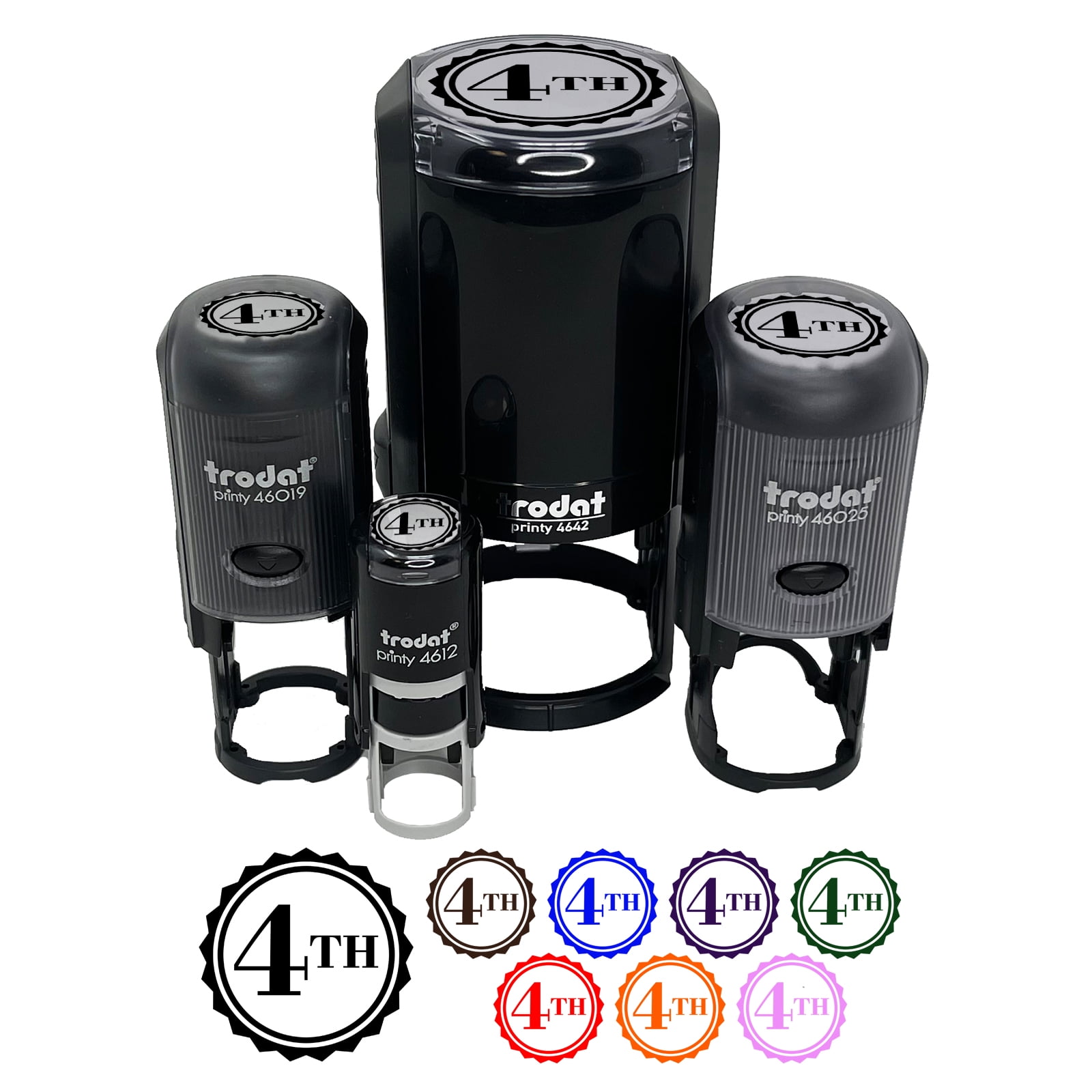 Fourth 4th Place Circle Award Self-Inking Rubber Stamp Ink Stamper ...