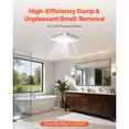 KFFKFF Bathroom Exhaust Fan with LED Light, 130 CFM Ventilation Fan ...