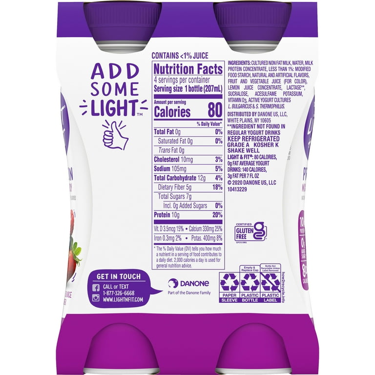 Dannon Light And Fit Drinkable Yogurt | Shelly Lighting