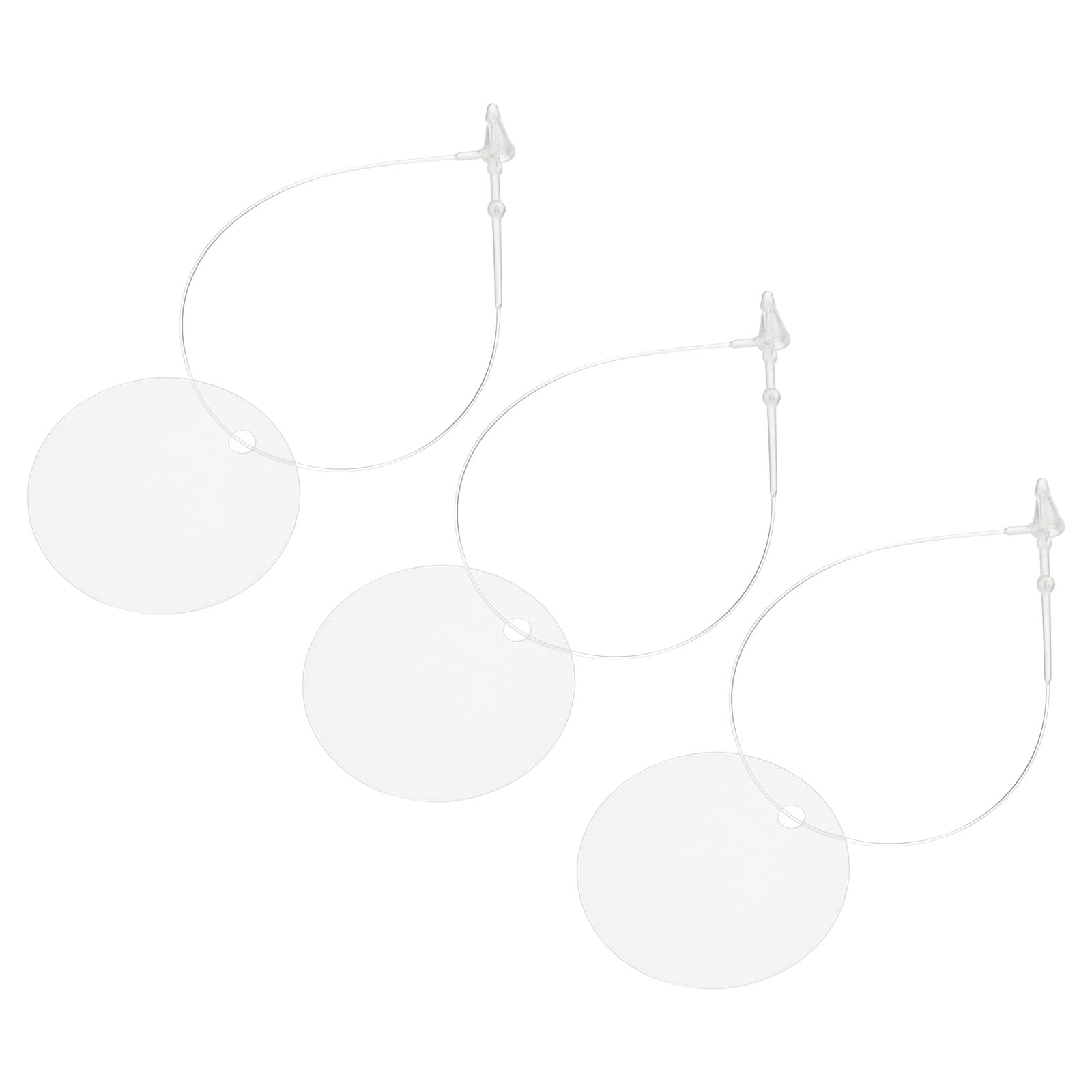 Uxcell PVC Plant Hanging Labels with String 3cm Dia, Translucent 50 ...