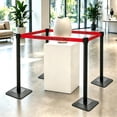 4 Pack Crowd Control Stanchions with 10FT Retractable Belt, 41" Black ...