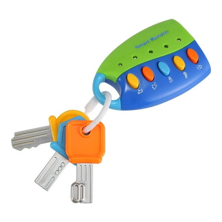 Cartoon Baby Kids Musical Smart Remote Car Key toy Car Voices Pretend ...