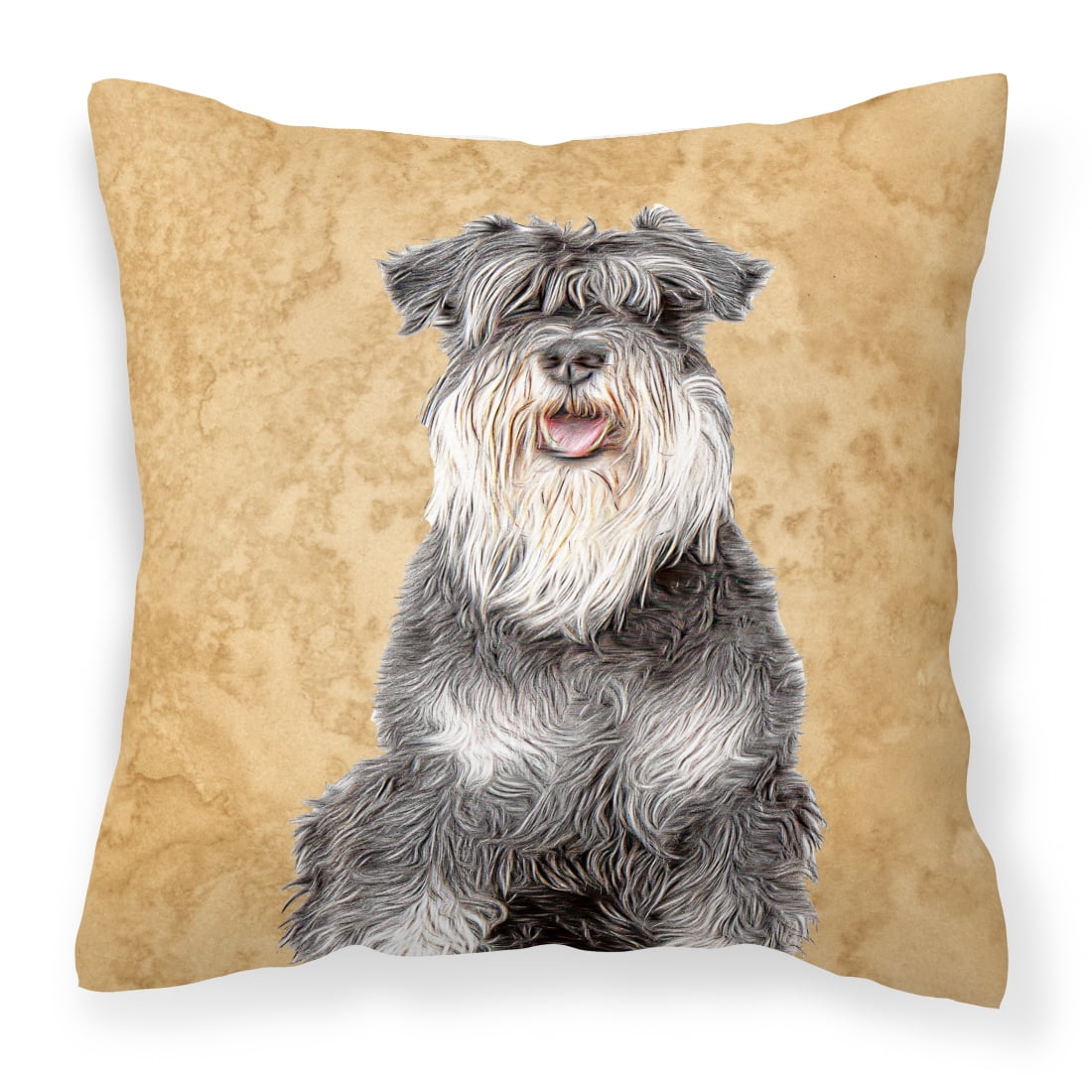 Carolines Treasures KJ1228PW1414 Schnauzer Fabric Decorative Pillow ...