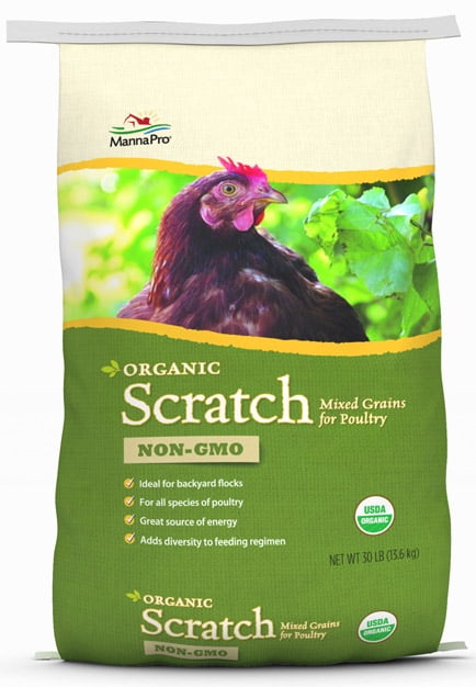 Manna Pro Poultry Organic Scratch Chicken Feed, 30 lbs. - Walmart.com ...