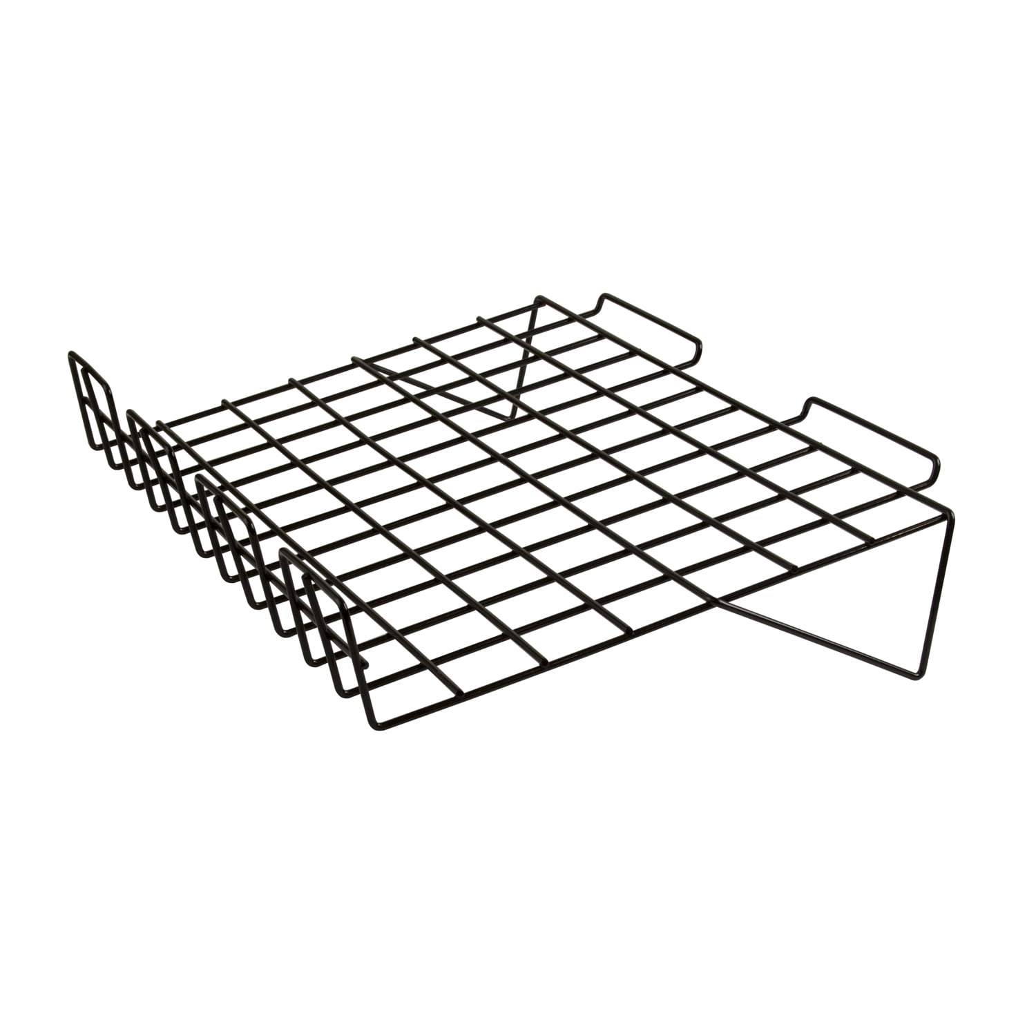 Econoco Sloping Shelf for Slatwall or Slatgrid, with 3" Lip, Black ...
