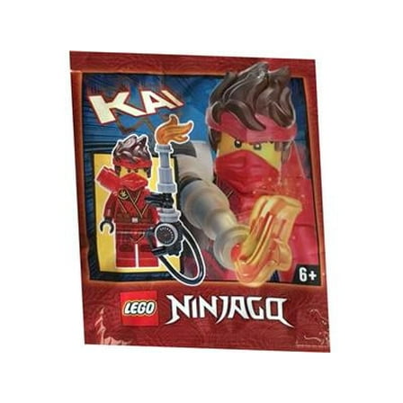LEGO Ninjago: Kai Golden Dragon Minifigure with Fire Sword and Dragon ...
