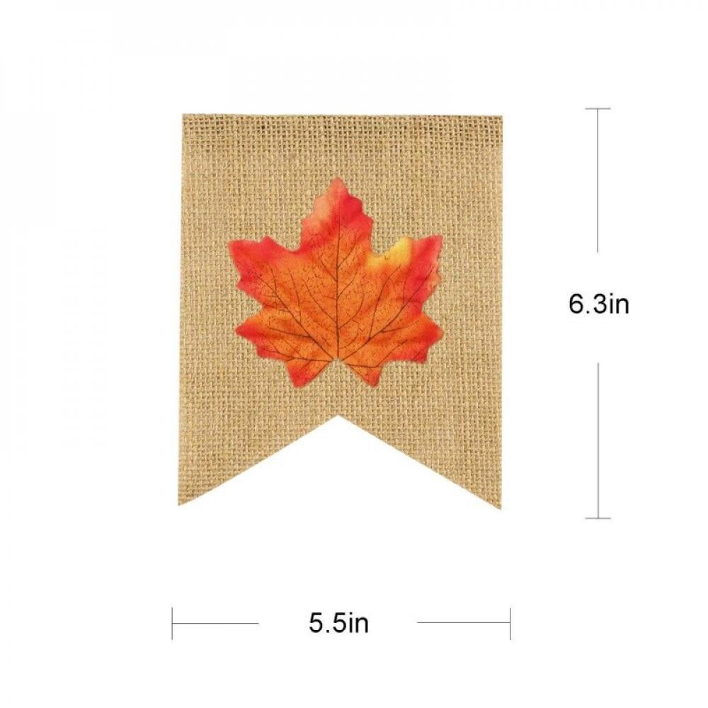 Buy CUTELOVE HAPPY FALL Jute Burlap Banner Maple Leaves/Pumpkin Autumn ...