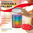 MEDca Weekly Pill Organizer, 7 Stackable Compartments, 4 Times Daily ...