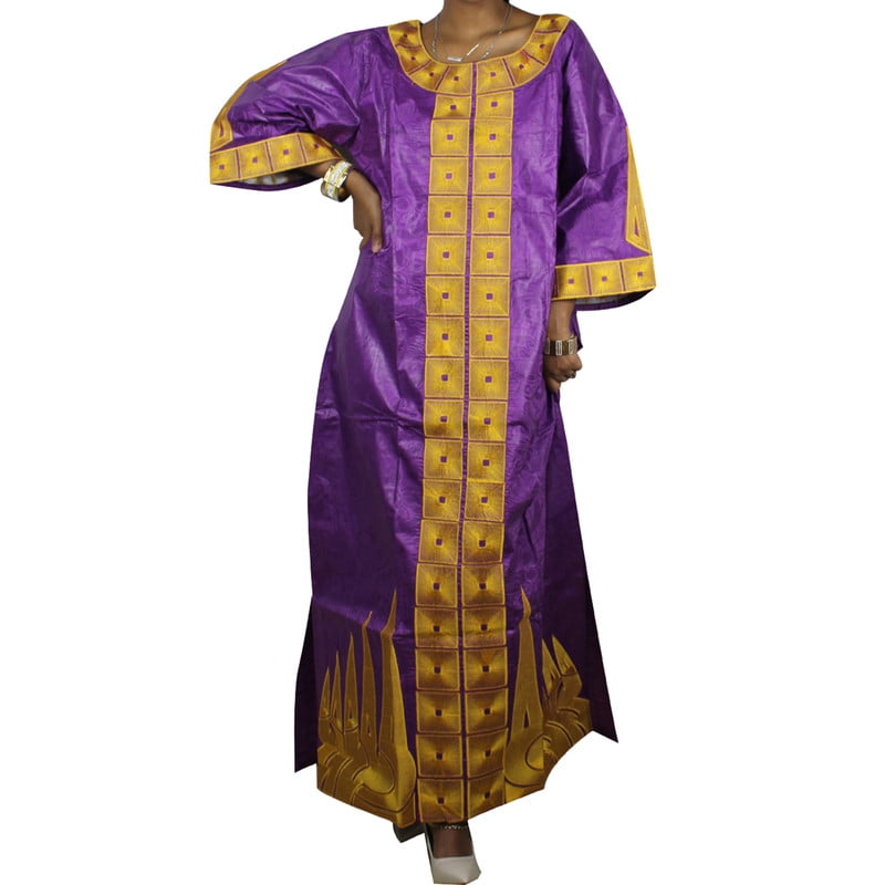 TIDOIRSA African Dresses for Women Elegant 3/4 Sleeve Full Embroiery ...