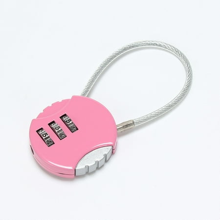 2 Pieces Pink Color Security Padlock, Combination Lock Coded Padlock ...