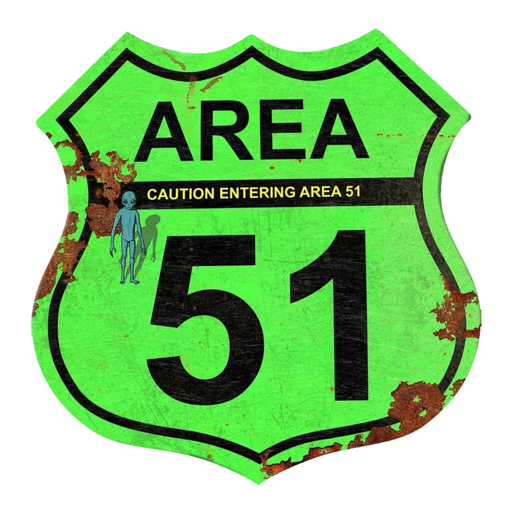 Placa Área 51 Escudo Forma Metal Chapa para Bar Club | Walmart en línea