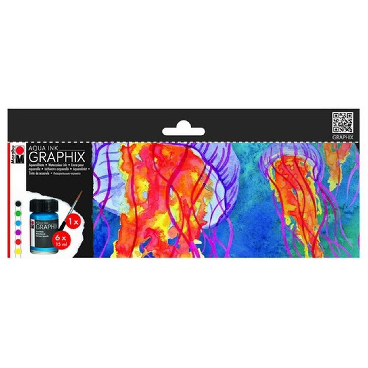 Marabu Creative Graphix Aqua Ink, MC Floaty Set (1213900000100 ...