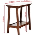 Narrow Slate Side Table with Storage Shelf, Small End Table, Slim ...