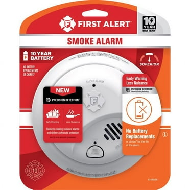 Kidde 10-Year Sealed Lithium Battery-Operated Photoelectric Smoke Detector Alarm, 5-inch ...