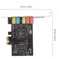 UPGRATOR Internal Pcie Audio Card with Low Profile Bracket and 5.1 ...
