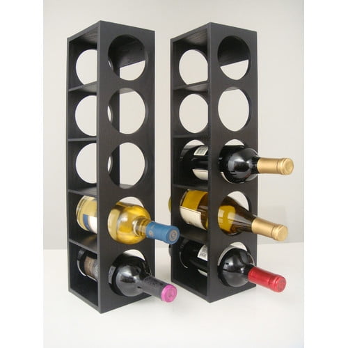 Proman Products Rutherford 5 Bottle Tabletop Wine Rack (Set of 2 ...