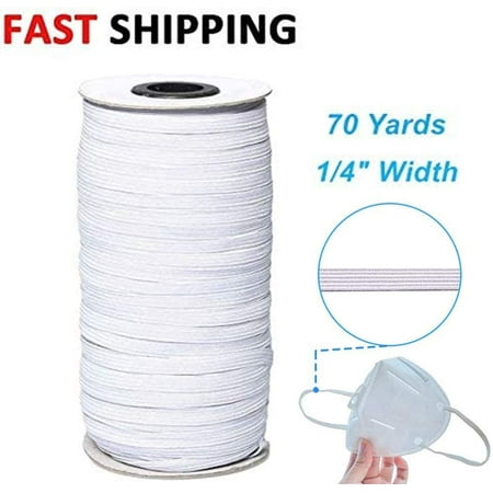 Elastic Band, 1/4" Width Elastic Rope 1/8" Elastic Cord Heavy Stretch ...