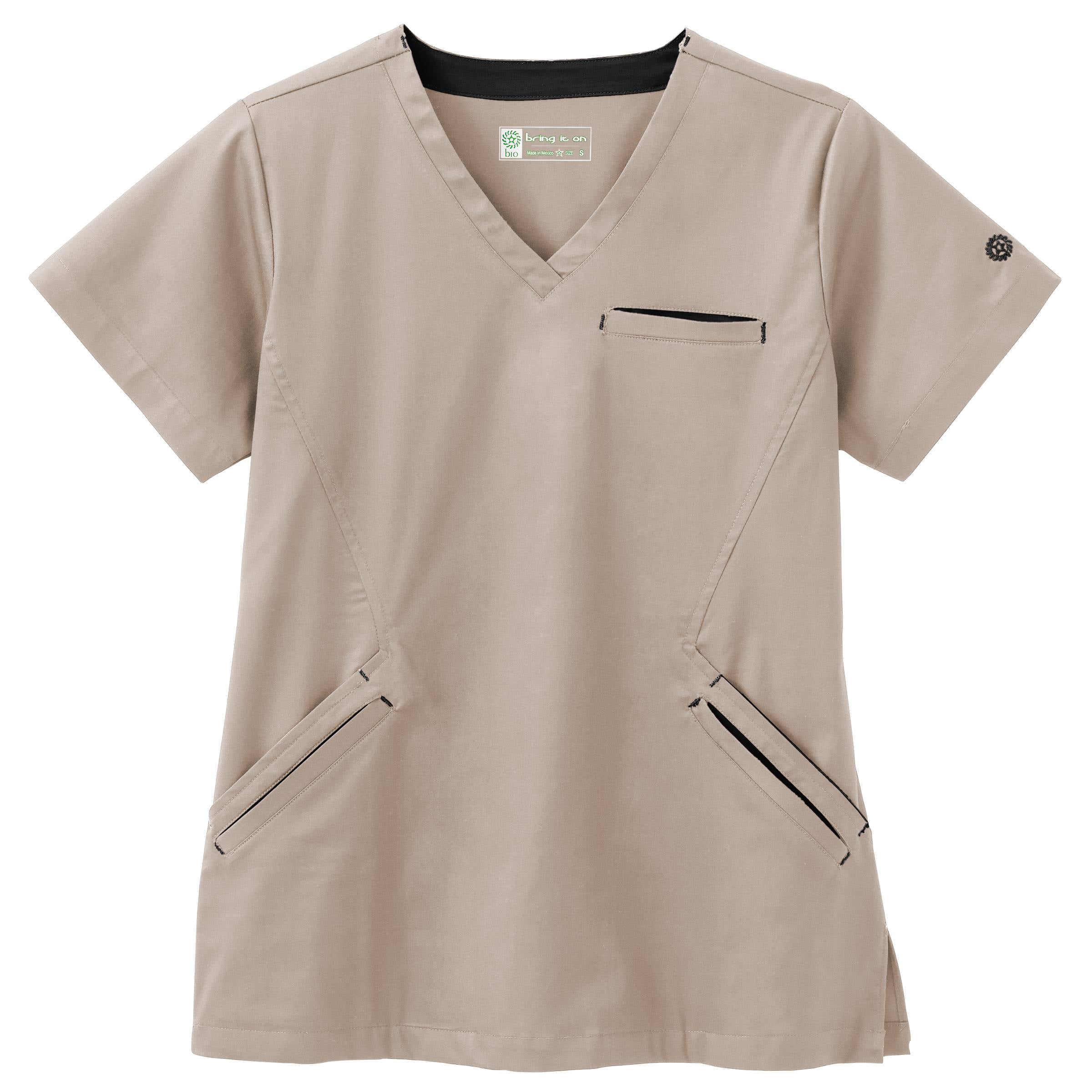 Bio Womens Stretch Angle V-Neck Scrub Top, Style 19021 - Walmart.com