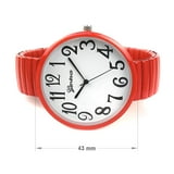 Walmart Red Super Large Face Fashion Watch with Slim Design and Stretch ...