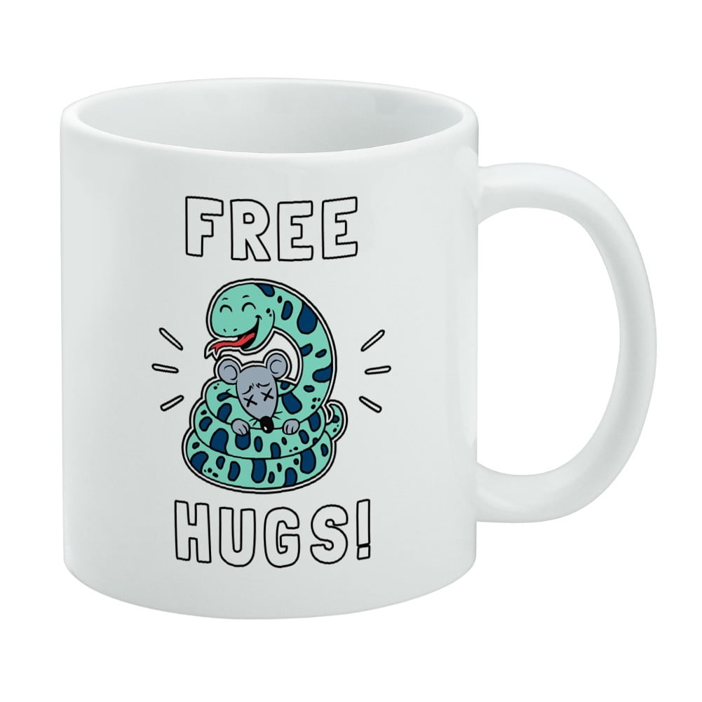 Free Hugs Boa Constrictor Snake Funny Humor White Mug - Walmart.com