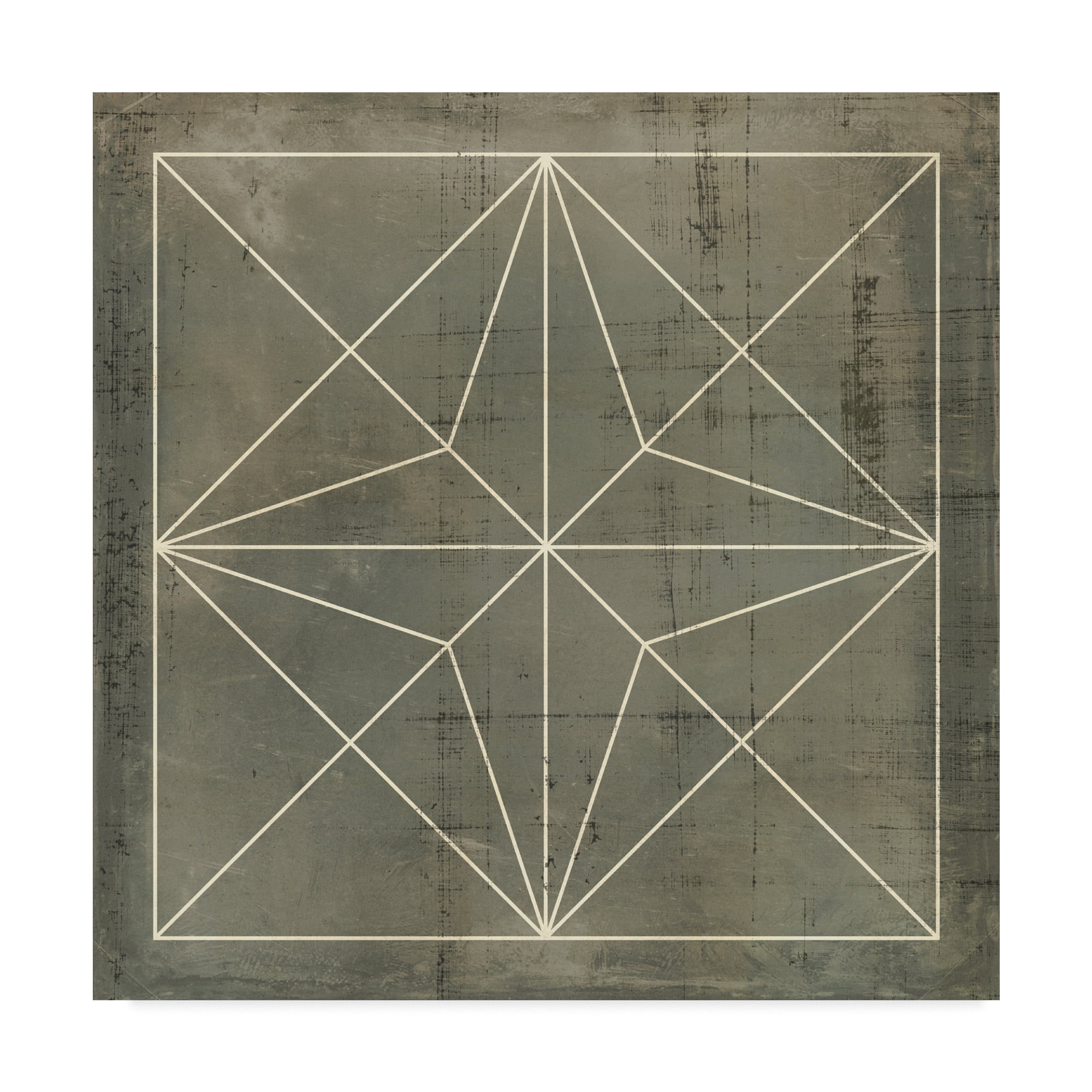Trademark Fine Art 'Geometric Blueprint I' Canvas Art by Vision Studio ...