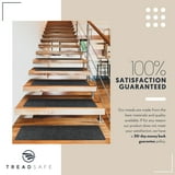 TreadSafe 15 Pack of Gray Non Slip Stair Treads for Indoors, 8"x30 ...