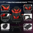 Black-Red Ergonomic Gaming Chair - PU Seat RGB Lighting & Synced ...
