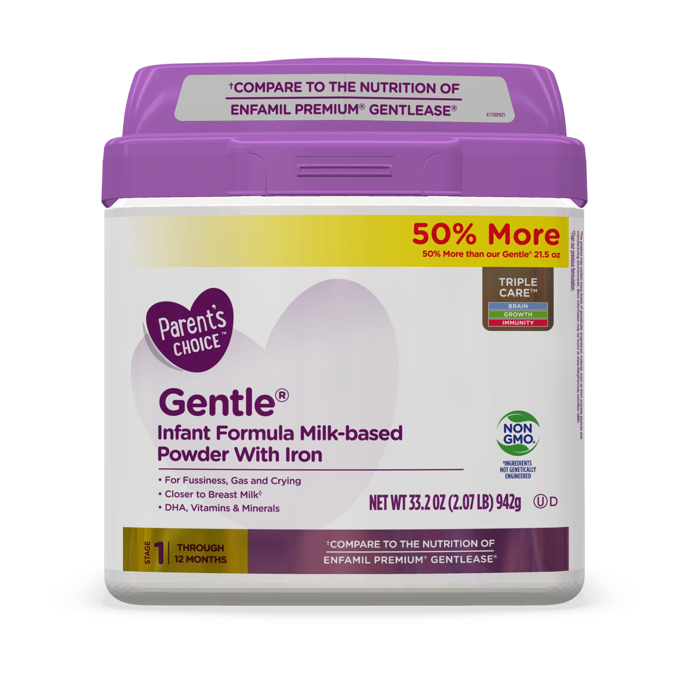 Parent s Choice Gentle Non GMO Infant Formula Milk Based Powder With
