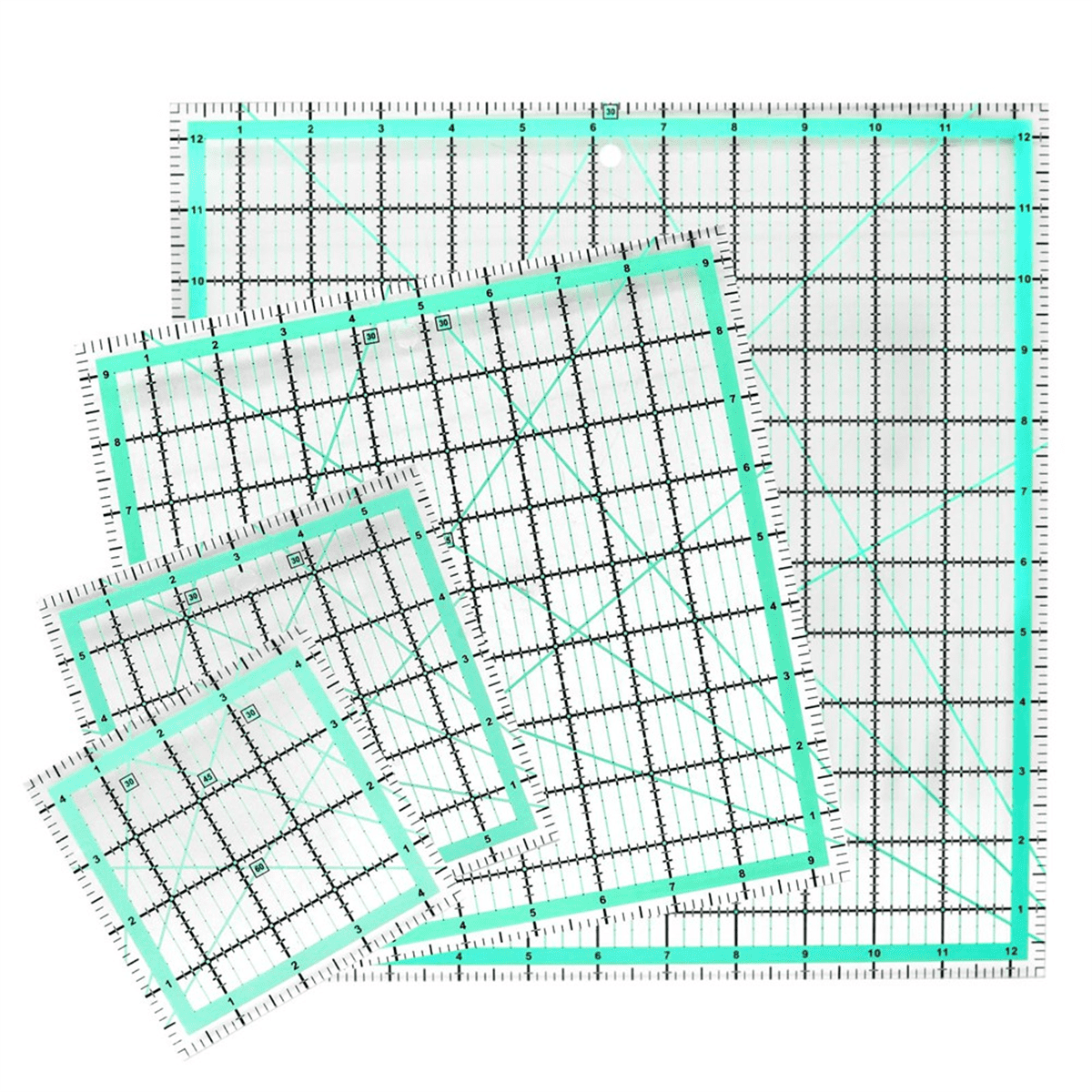 Click here for Unbranded 4pcs Square Quilting Ruler (12.5/9.5/6/4... prices