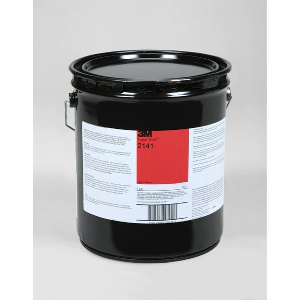 3M Neoprene Rubber and Gasket Adhesive, 2141 Light Yellow, 5 Gallon ...