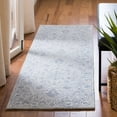 SAFAVIEH Micro-Loop Britton Floral Bordered Wool Area Rug, Light Grey ...