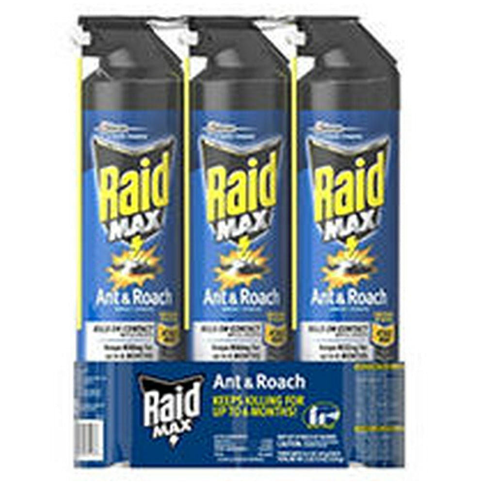Raid Max Ant and Roach Killer 3ct, 14.5 oz - Walmart.com - Walmart.com