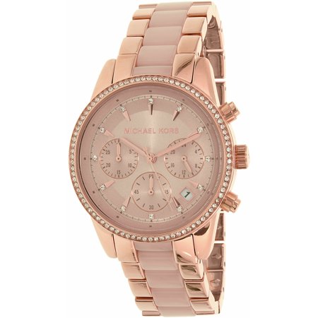 Michael Kors Women's Ritz MK6307 Rose Gold Stainless-Steel Quartz ...
