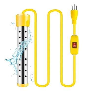 Immersion Water Heater, 1500W Electric Metal Stainless Steel Portable ...