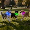LED Dog Collar, Light Up Dog Collar Adjustable USB Rechargeable Super ...