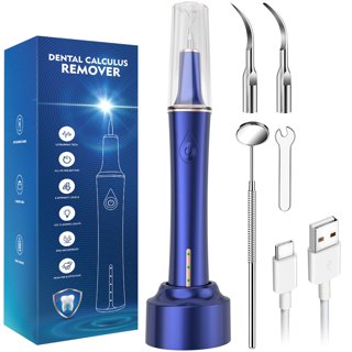Ultrasonic Tooth Cleaner Electric Plaque Remover for Teeth with LED ...