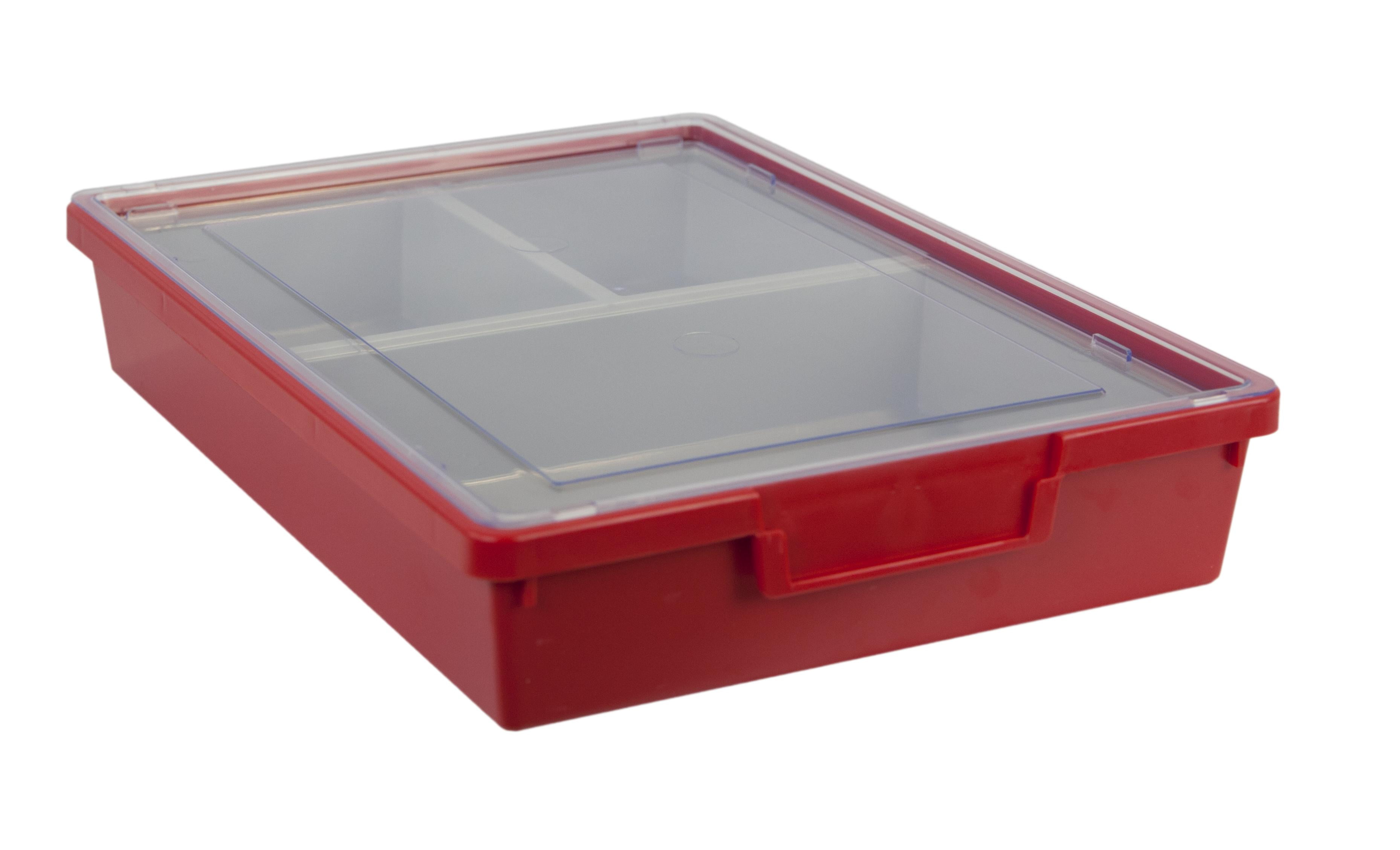 Bin/ Tote/ Tray Divider Kit - Single Depth 3" Bin in Primary Red - 3 ...