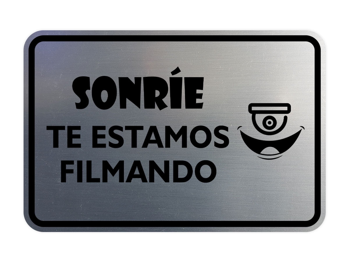 Signs ByLITA Classic Framed Sonríe, te estamos filmando Graphic Spanish ...