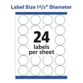 Avery Printable Round Labels for Laser Printers, 1-2/3", 600 Pack (5293 ...