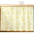 Cartoon Lemons Cabinet Curtain, Summer Fruit Leaf Pastoral Plant Light ...