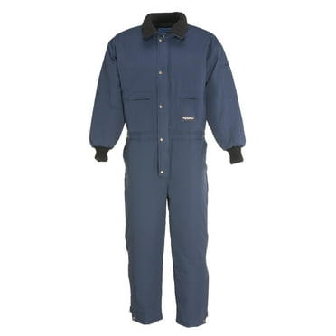 Toptie Men's Long Sleeve Coverall, Khaki Coverall Snap and Zip-Front ...