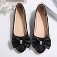 BADHUB Womens Fashion Bow Knot Flats Metal Pointed Toe Ballets Slip on ...