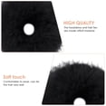 2 count Black Pompom Hair Tie Furry Faux Fuzzy Scrunchies Black Fuzzy ...