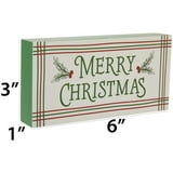 Holiday Time White Merry Christmas Box Sign - 6 x 1 x 3 Inch - Walmart.com
