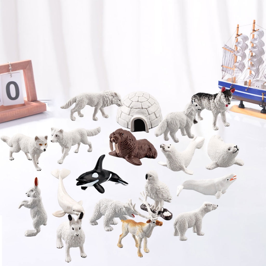 18x Simulación Mini juguetes de animales polares Hugo Figuras de ...