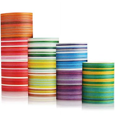 10 Rolls Colored Rainbow Masking Tape Set Art Craft DIY Tapes, 0.79 in ...